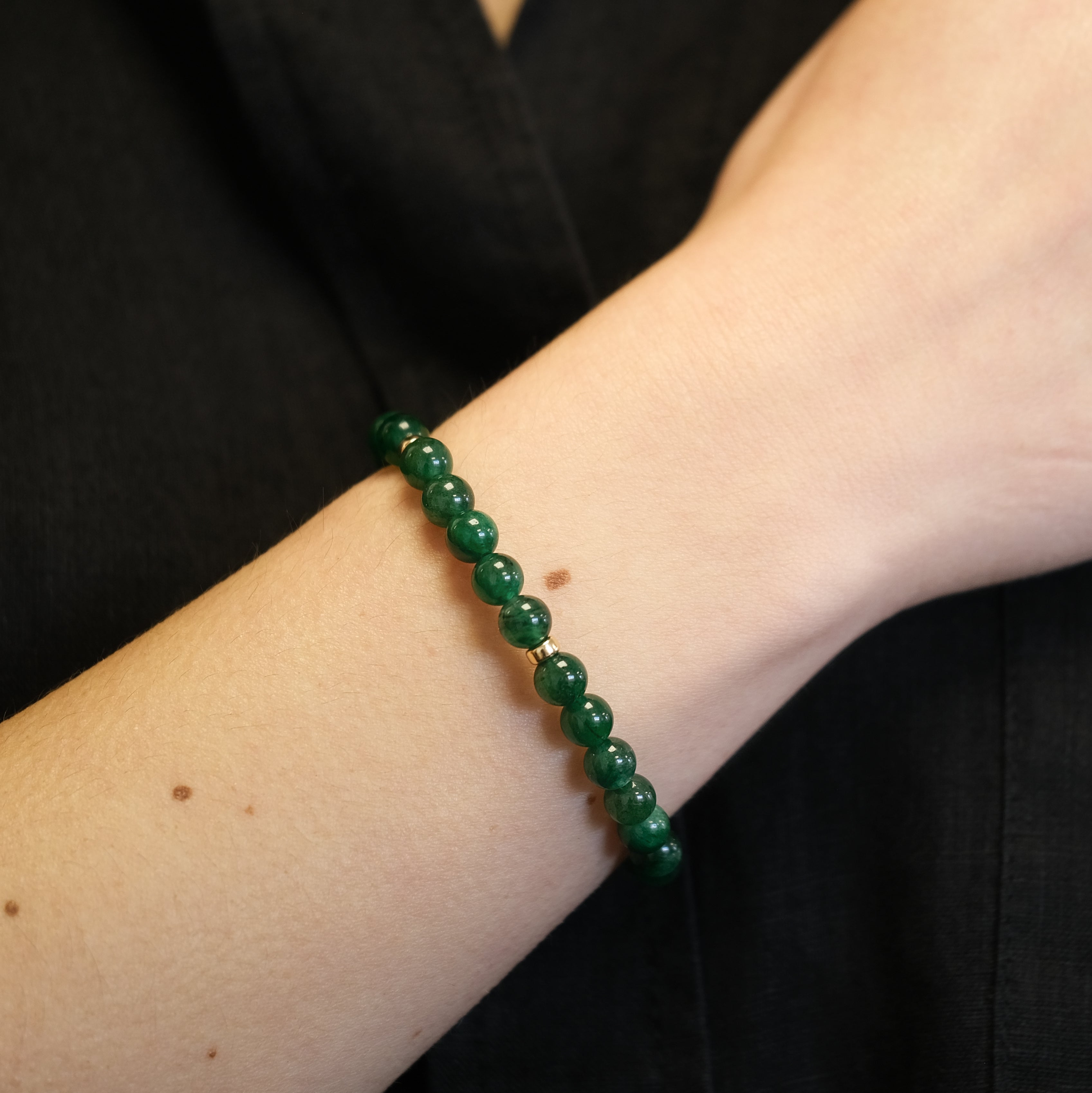 6mm Green Jade Energy Gemstone Bracelet